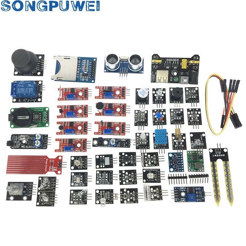 45 in 1 Sensors Modules 16 Kinds Starter Kit For Arduino Raspberry Pi ...