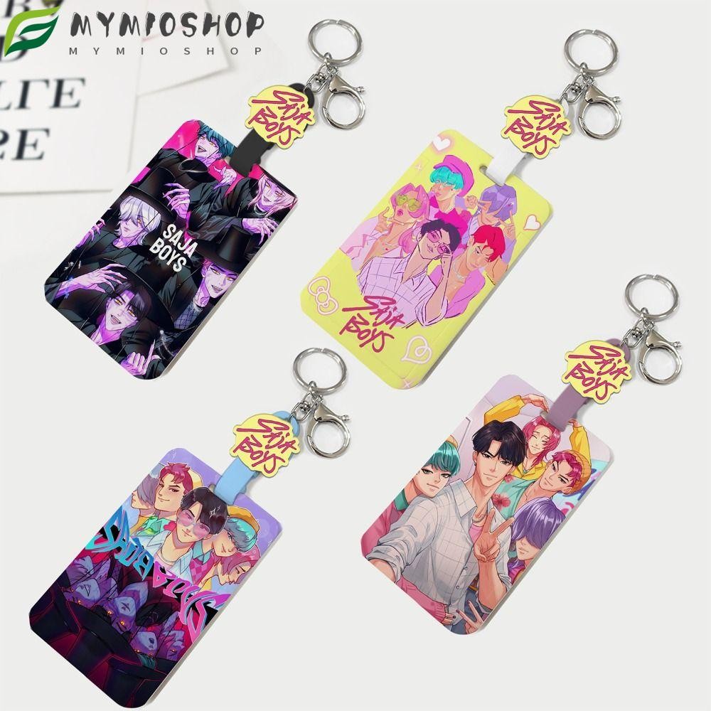 MIOSHOP Kpop Demon Hunters Photocard, Rumi Zoey Jinu Mira with Lanyard Photocard Holder, Huntrix ...