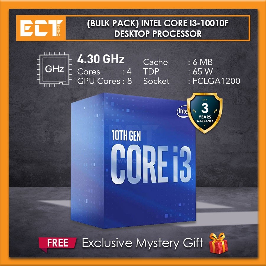 🔥(Bulk Pack) Intel Core i3-10100F/i3-10100/i3-10105F/i3-10105/i5-10400F ...