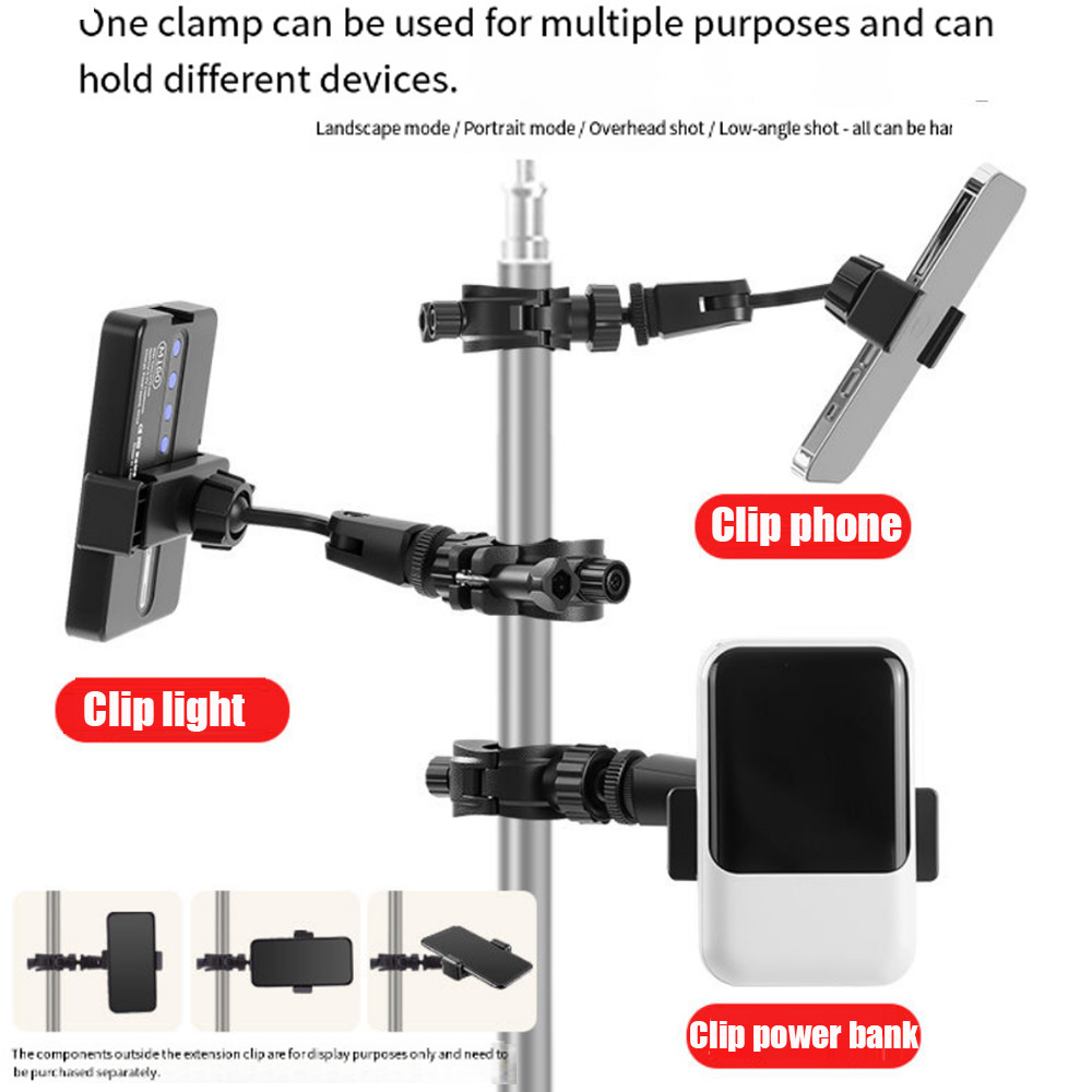 Newly Upgraded Live Streaming Mount Phone Clamp Tripod Phone Holder ...