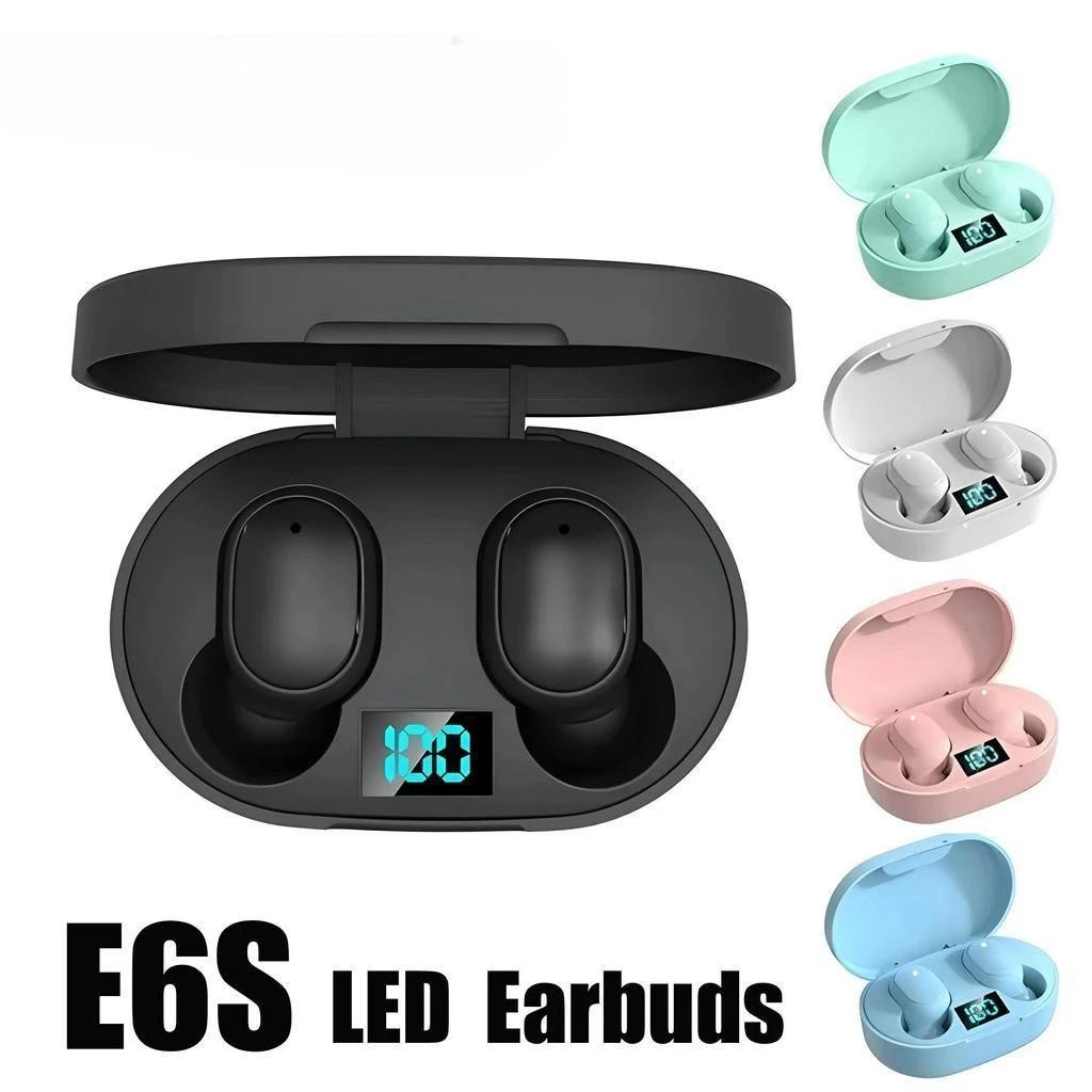 New E6S TWS Bluetooth Earphones Case Wireless Headphones Game Earbuds ...