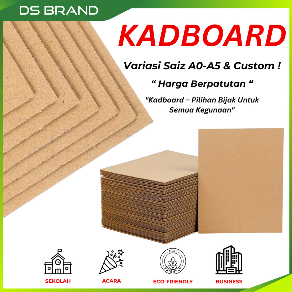Cardboard DIY A5, A4, A3, A2, A1, A0 Size / Kotak Lapik Kad / Packaging ...