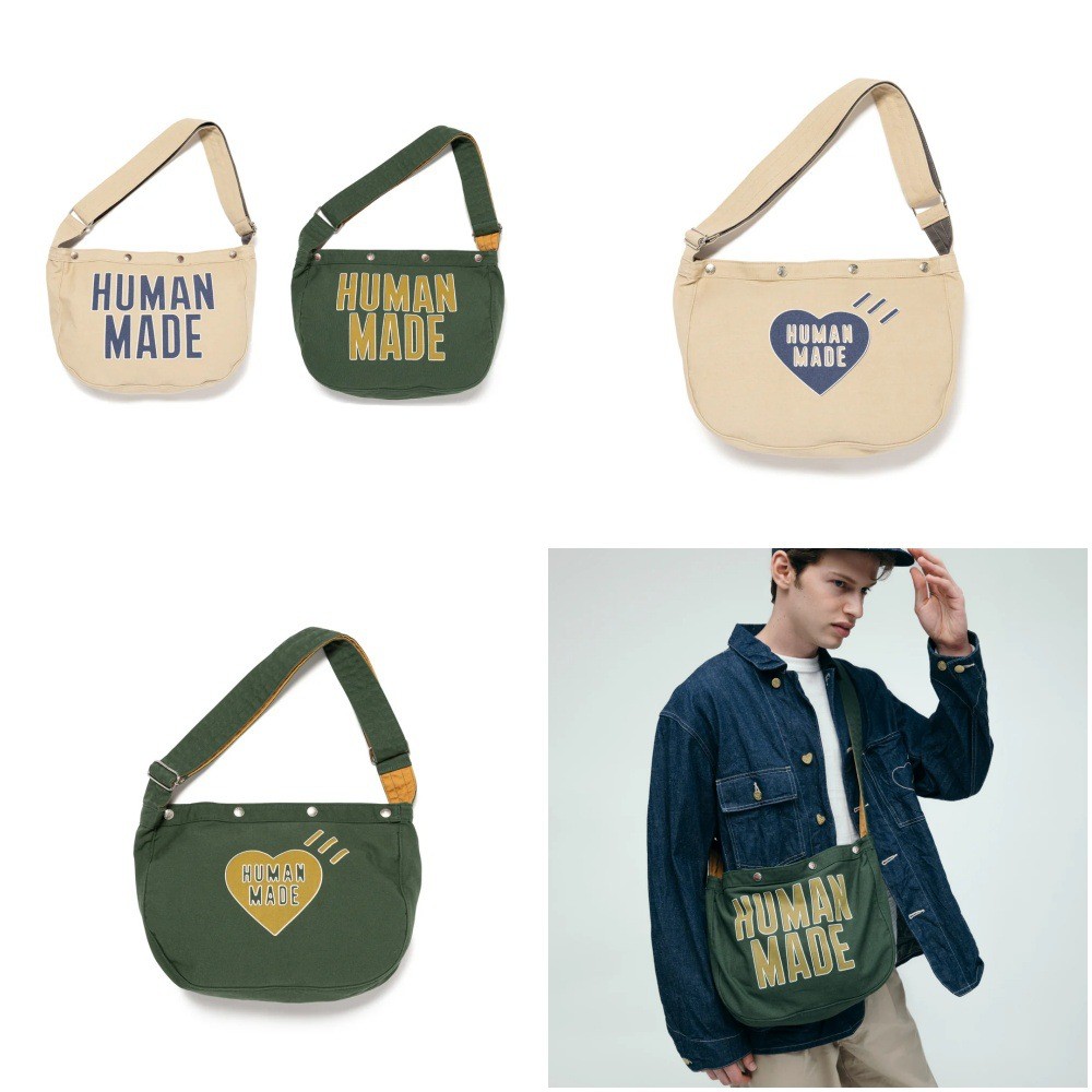 [Ready stock]HUMAN MADE PAPERBOY BAG 25AW Letter retro Canvas Bag ...