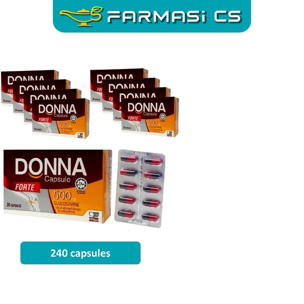Donna Forte Glucosamine Capsule 500mg 30 capsules x 8 Boxes EXP:03/2028 ...