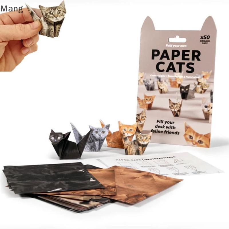 [Mang] DIY Paper Cats Origami Fold Cute Cat Dog Dinosaur Figures Animal ...