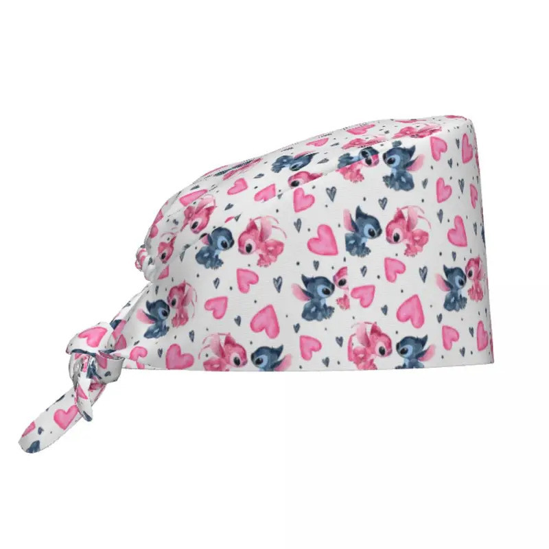 Custom Lilo Stitch Cartoon Medical Staff Scrubs Hat Women Men Anime ...