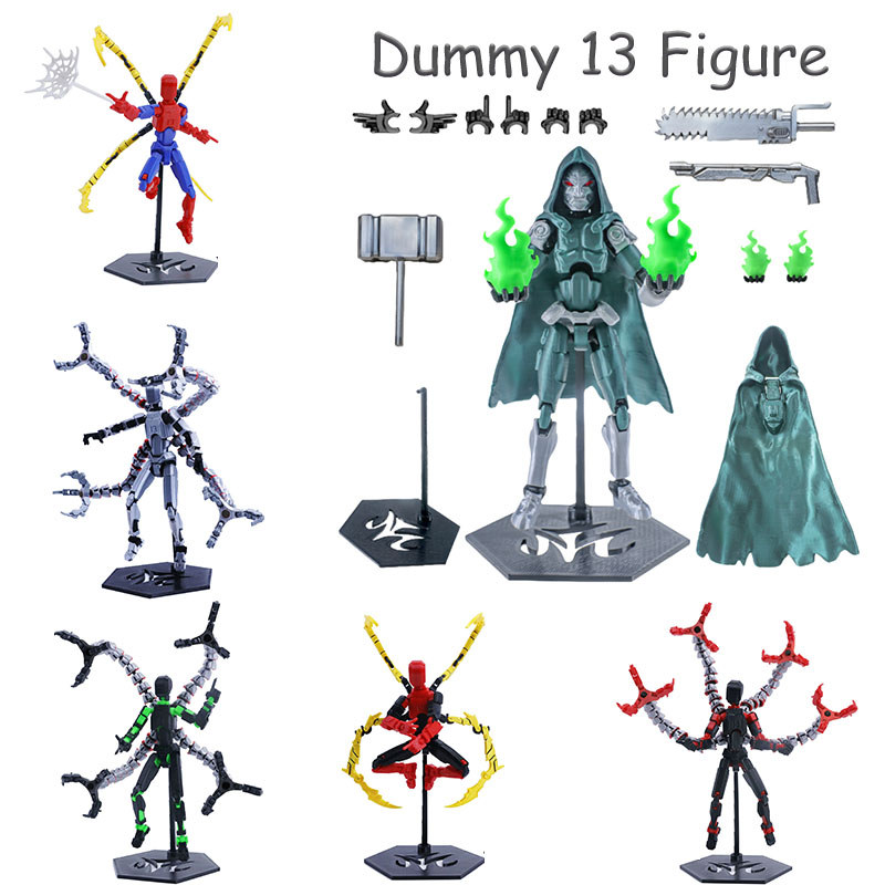 Assembly Lucky 13 Action Figure 3D Printer Dummy 13 Doctor Doom T13 ...