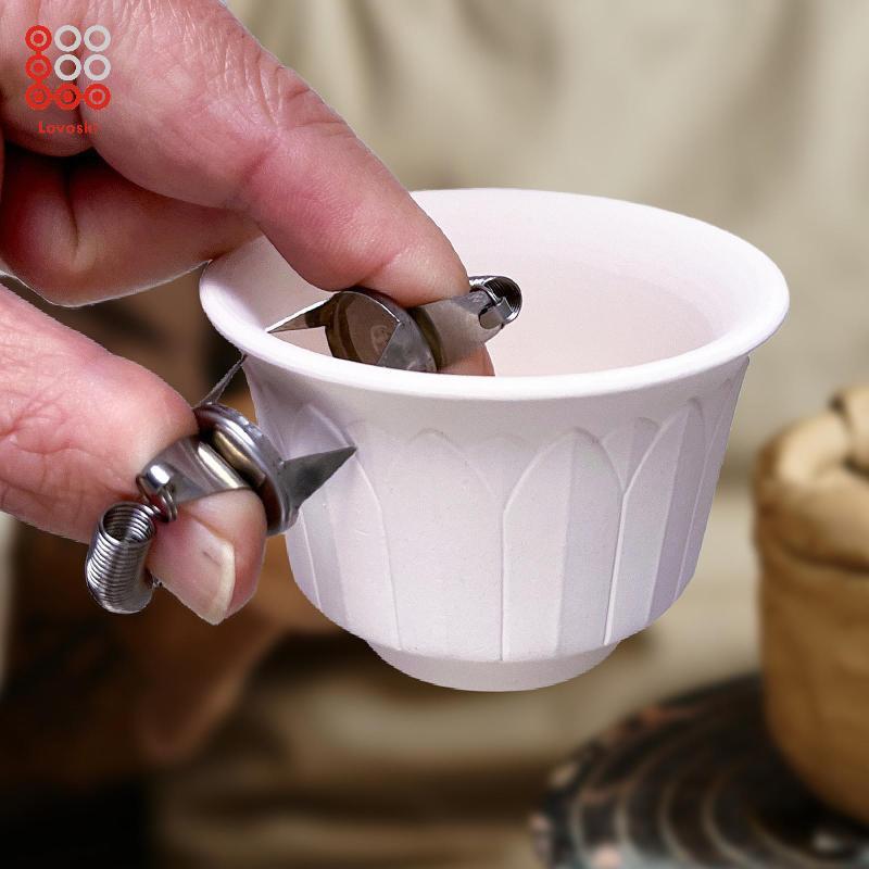 [Lovoski] DIY Pottery Glazing Clamps Compact Stainless Steel Glaze ...