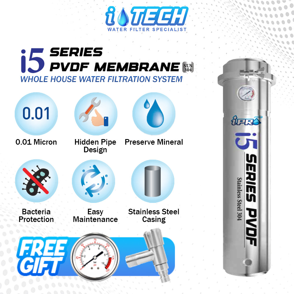 IPRO i5 Series PVDF Membrane Whole House Water Filter System Stainless ...
