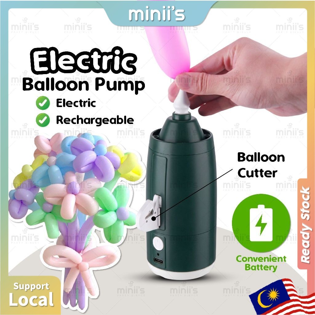 MINIIS Portable Rechargeable Balloon Pump Electric Long Balloon Pam ...