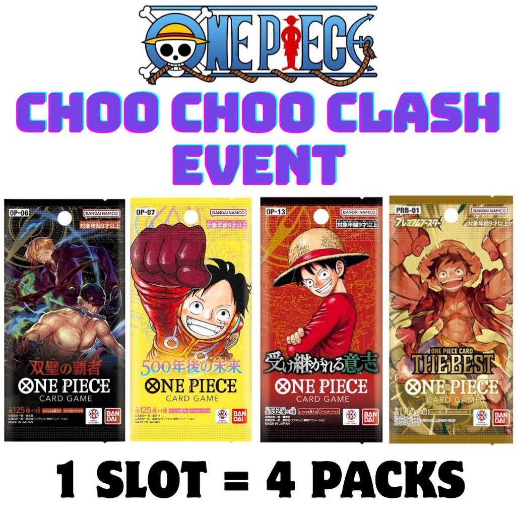 [4 Packs] One Piece TCG: Choo Choo Clash Live | OP06 | OP07 | OP13 ...