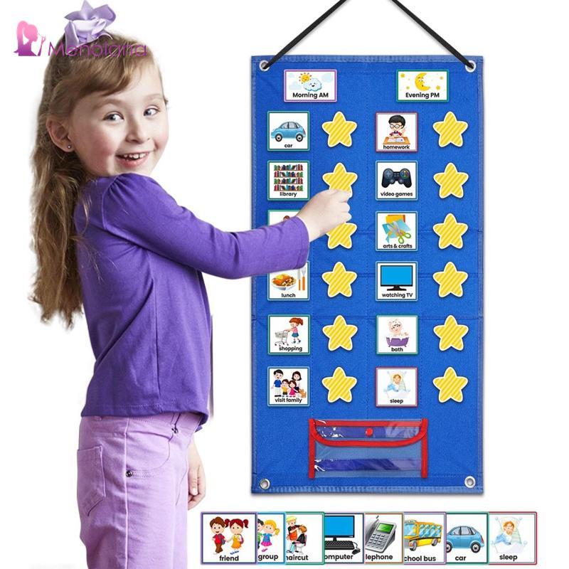 [Menolana] Visual Schedule for Kids Daily Behavior Schedule Chart for ...