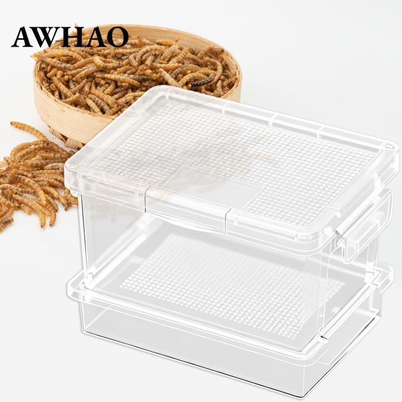 [AWHAO] Reptile Shelter Breeding Box Case Portable Lightweight Plastic ...