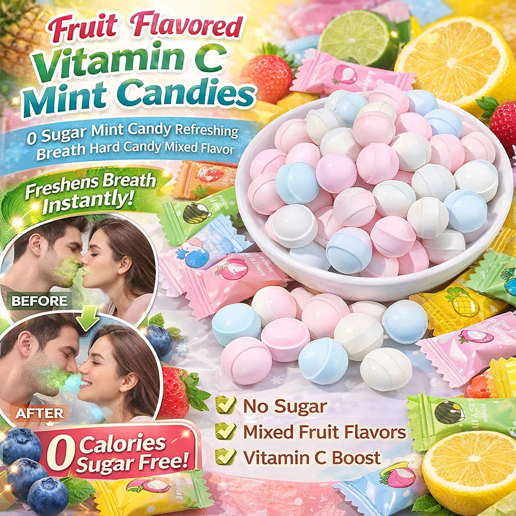 𝐁𝐔𝐘𝟏 𝐅𝐑𝐄𝐄𝟏 Sugar-free Vitamin C Mints/Fruit-flavored Candies ...
