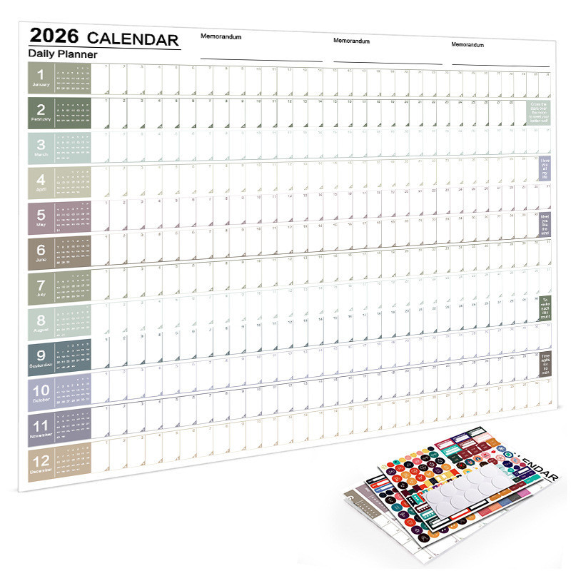 Perfect New Year Gifts 2026 English Wall Calendar Minimalist Design For ...