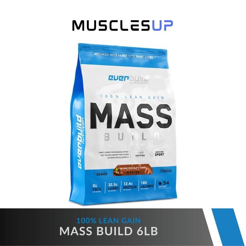 【AUTHENTIC】Everbuild 100% Lean Gain Mass Build 6lb - Gym Mass Gainer ...