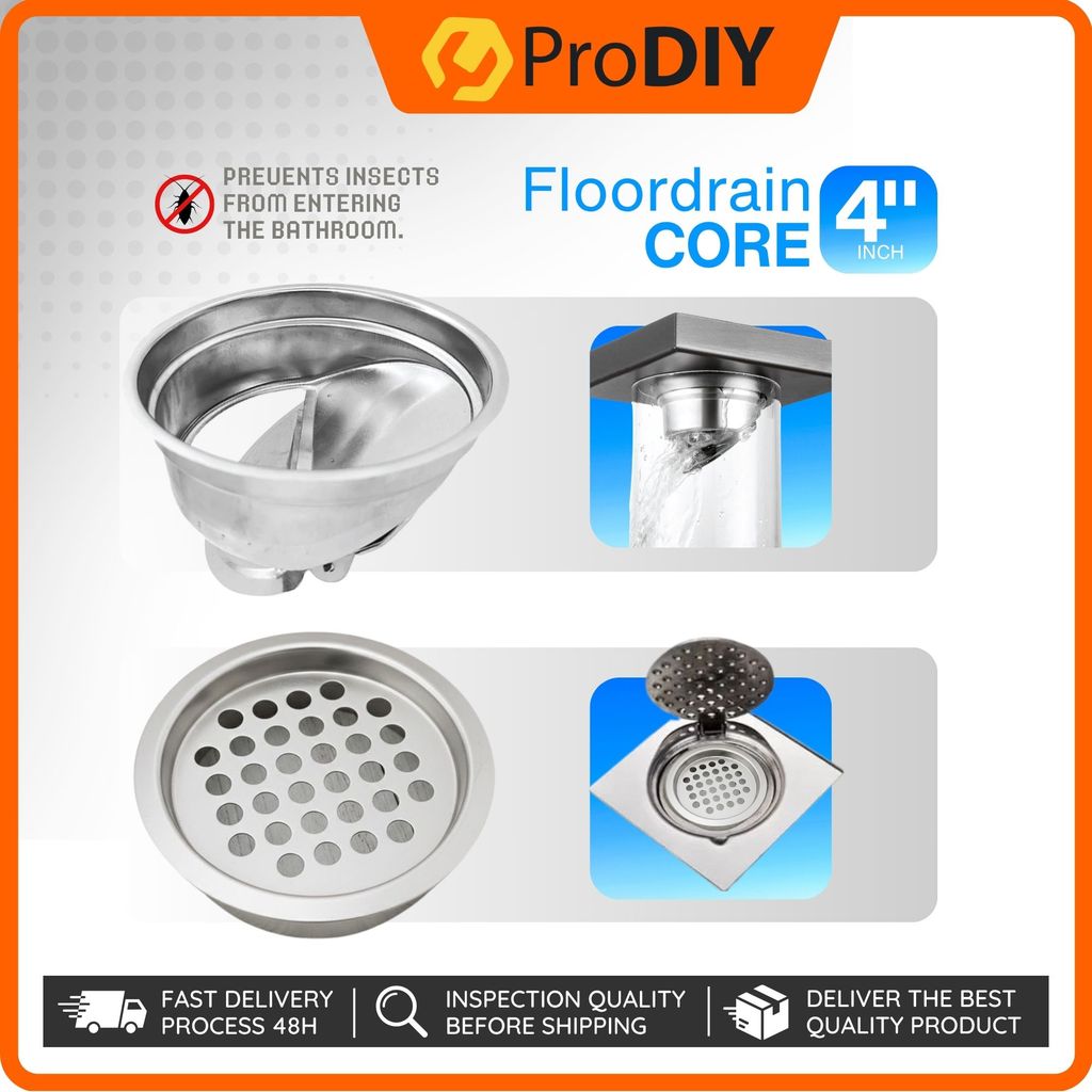 Stainless Steel Core Replacement Floor Trap Floor Drain Grating Anti ...