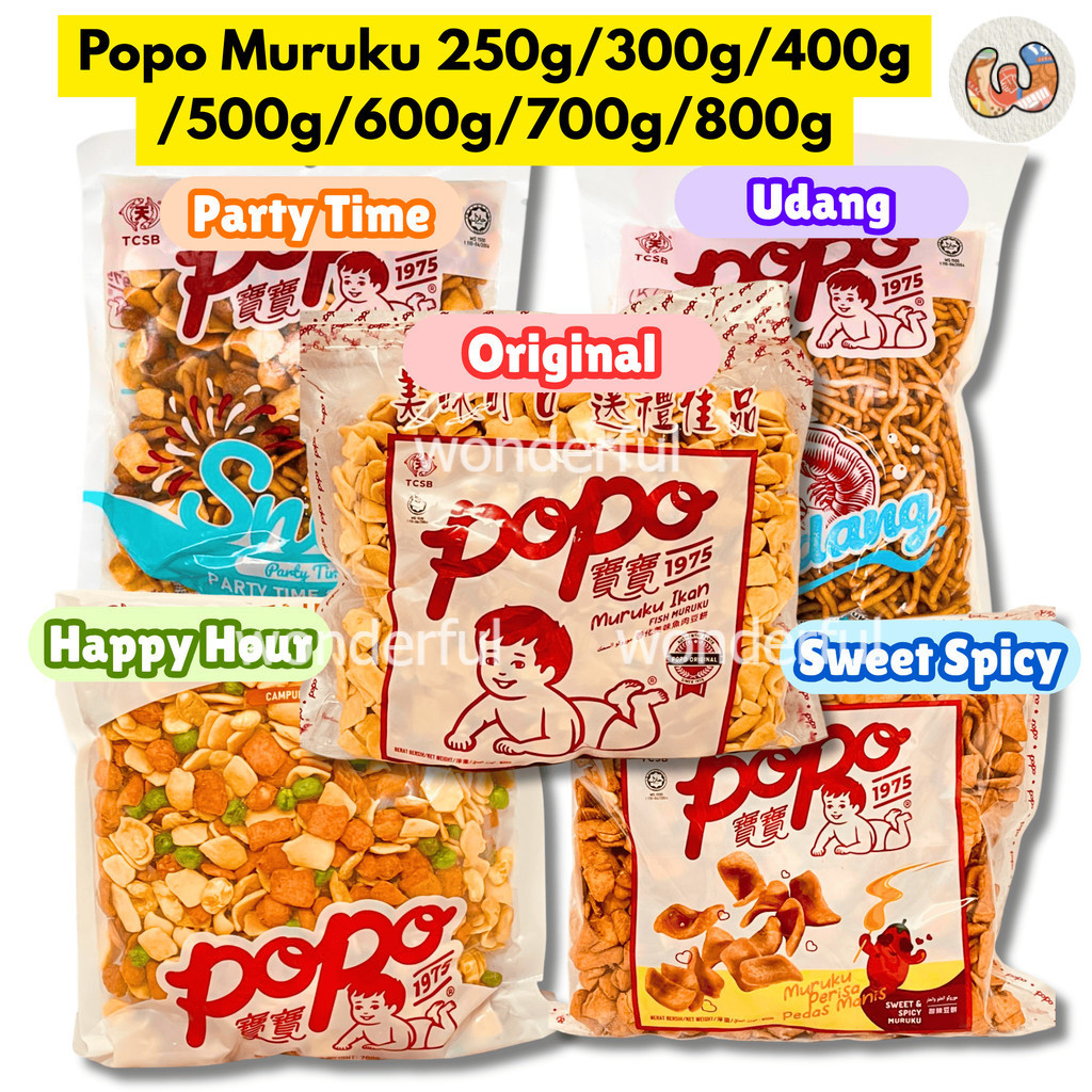 [HALAL] Popo Muruku Ikan Original / Sweet Spicy / Happy Hour 250g ...