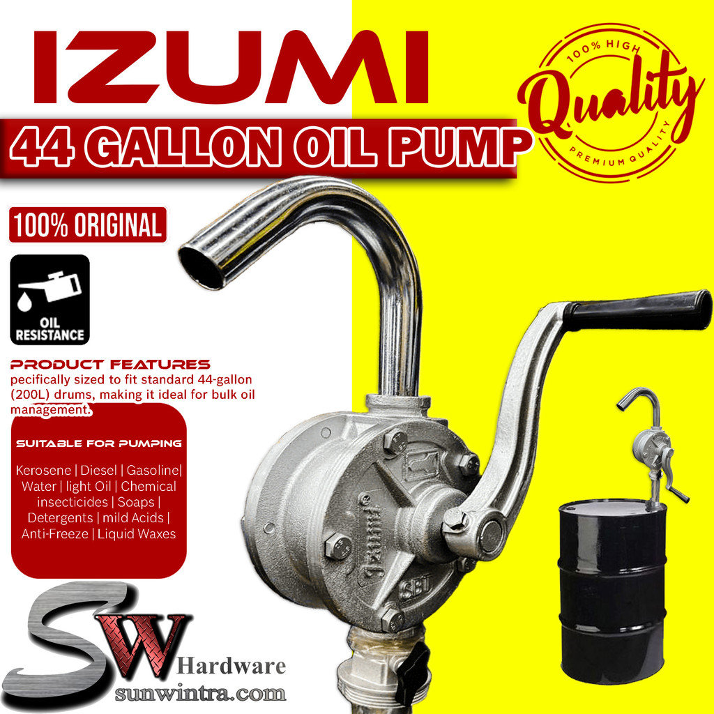 100% Original IZUMI 44 Gallon Hand Rotary Oil Pump Drum Barrel Manual ...