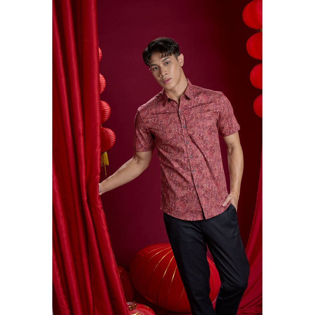 I Am Famous Slim Fit Shirt - CNY 2026 Paramecium Red | Shopee Malaysia