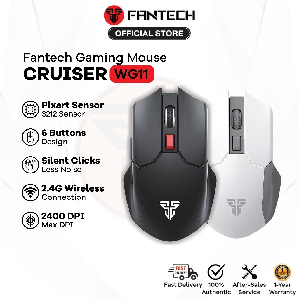 Fantech Cruiser WG11 Wirelss 2.4GHz Pro-Gaming Mouse | Pixart 3212 ...