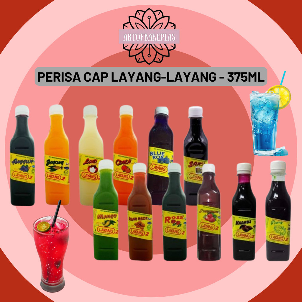Sirap Perisa Cap Layang-Layang 375ml/ Sirap Air/ Bes Minuman/ Kordial ...