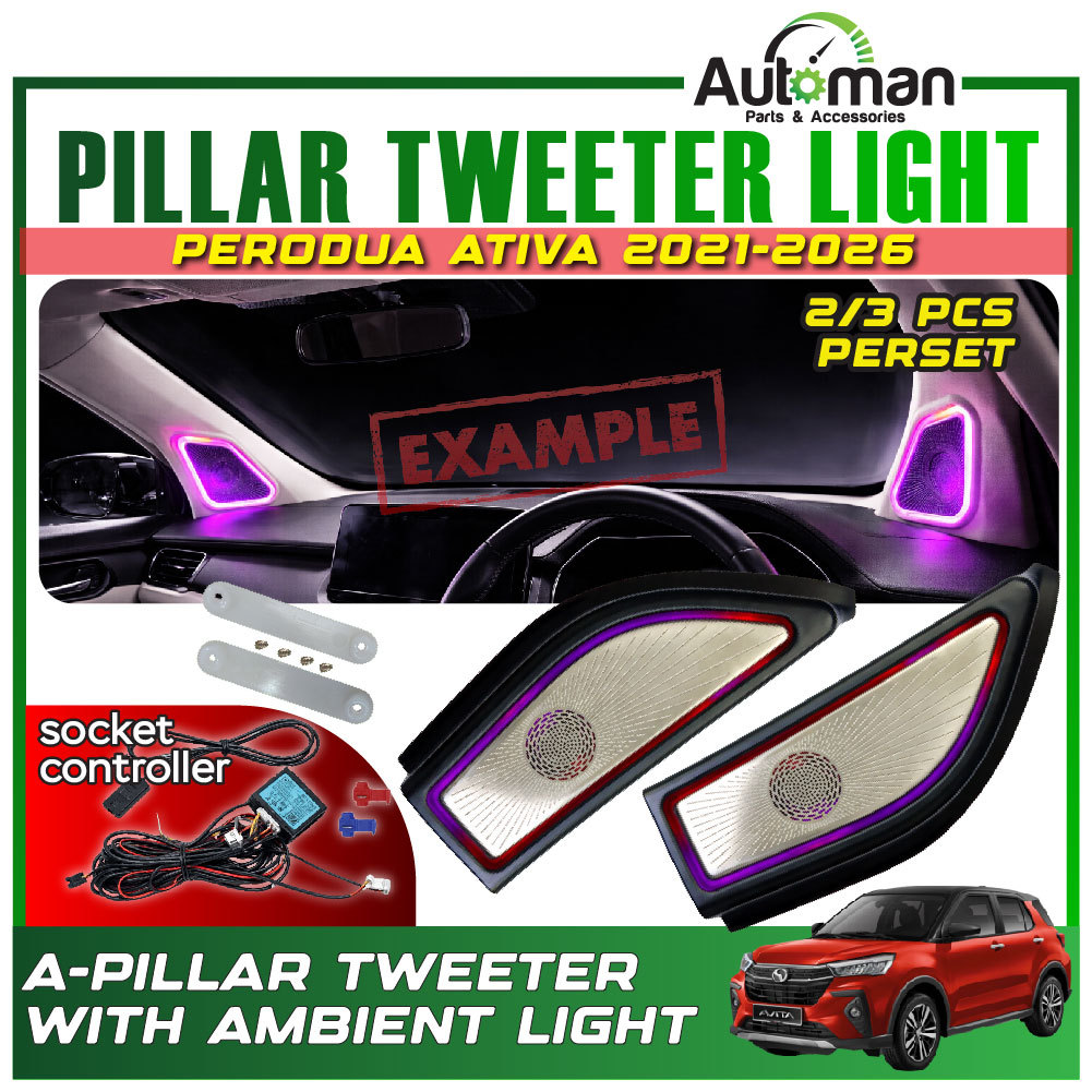 Pillar Tweeter Speaker Cover Perodua Ativa 2021 - 2026 RGB Ambient ...