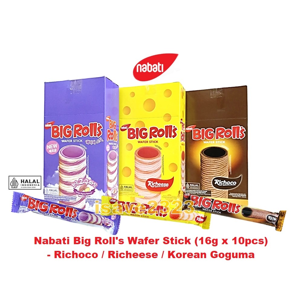 [HALAL] Nabati Big Roll's Wafer Stick (16g x 10pcs) - Richoco ...