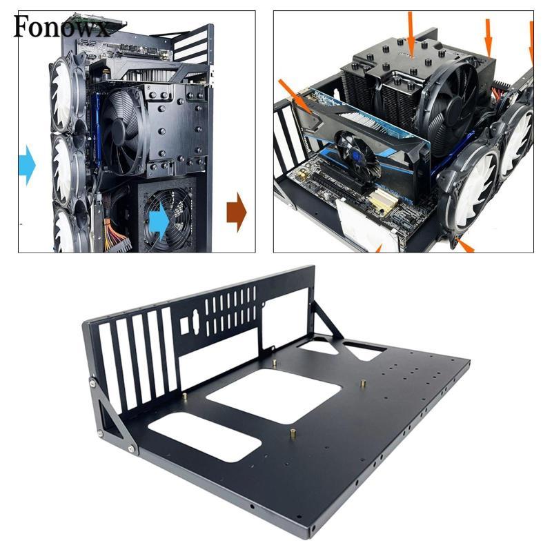 [AbabixaMY] Open Chassis Case Rack Steel Frame Open Air Pc Case Black ...
