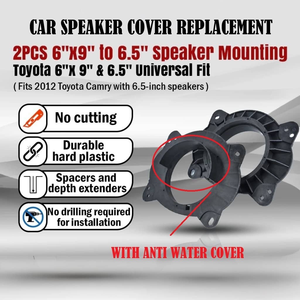 Car Door Speaker 6"x9" 6.5 Inch Speaker Cover Adapter Ring Mount Spacer ...