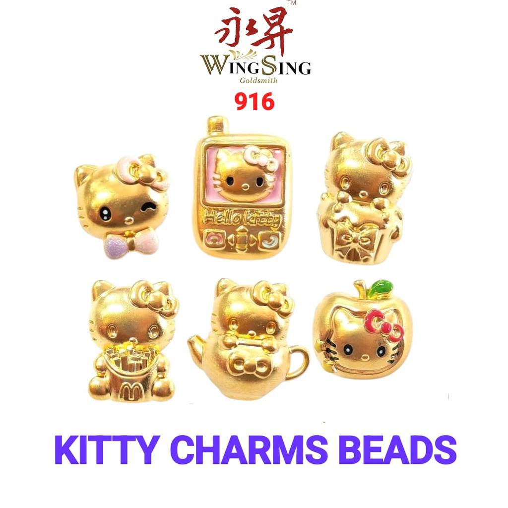 ZA103 Wing Sing 5G Loket Beads Charm Hello Kucing Comel Love Fesyen ...