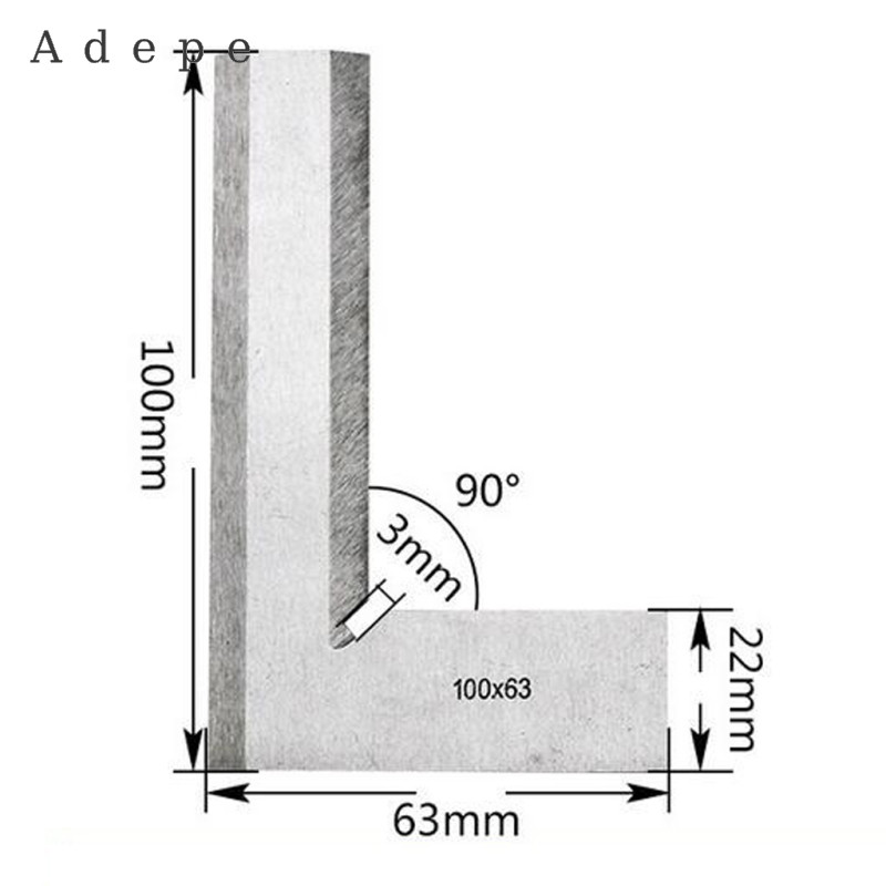 [Adepe] Hardened Steel 90 Degree Try Square Ruler, Corners Making ...