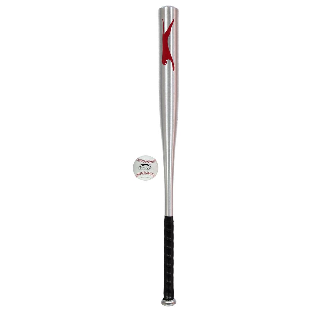 Slazenger Unisex Adults Aluminium Baseball Bat Set (Silver) - Sports ...