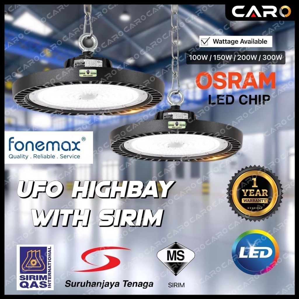 UFO HIGH BAY LED 100W/150W/200W/300W OSRAM LED CHIP WAREHOUSE ...