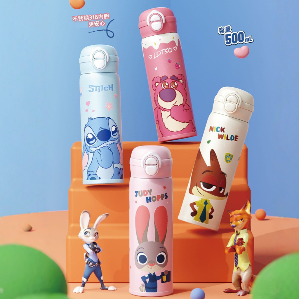 iSchoolDy Kids Cartoon Judy Hopps Nick Wilder 500ML 304 Thermos Bottle ...