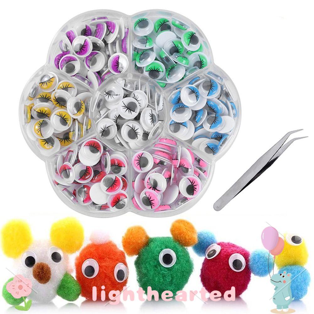 LIGHTHEARTED 210Pcs Self-Adhesive Wiggly Googly Doll Eye, DIY Movable ...