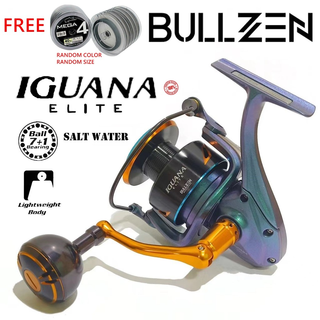 BULLZEN IGUANA ELITE SW SPINNING FISHING REEL (FREE LINE) | Shopee Malaysia