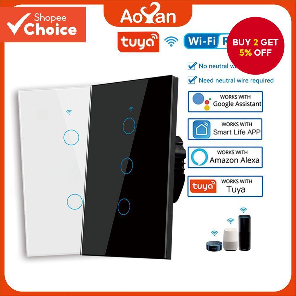 Works with Tuya Smart Life Light Switch WiFi Touch Sensor Smart Switch ...