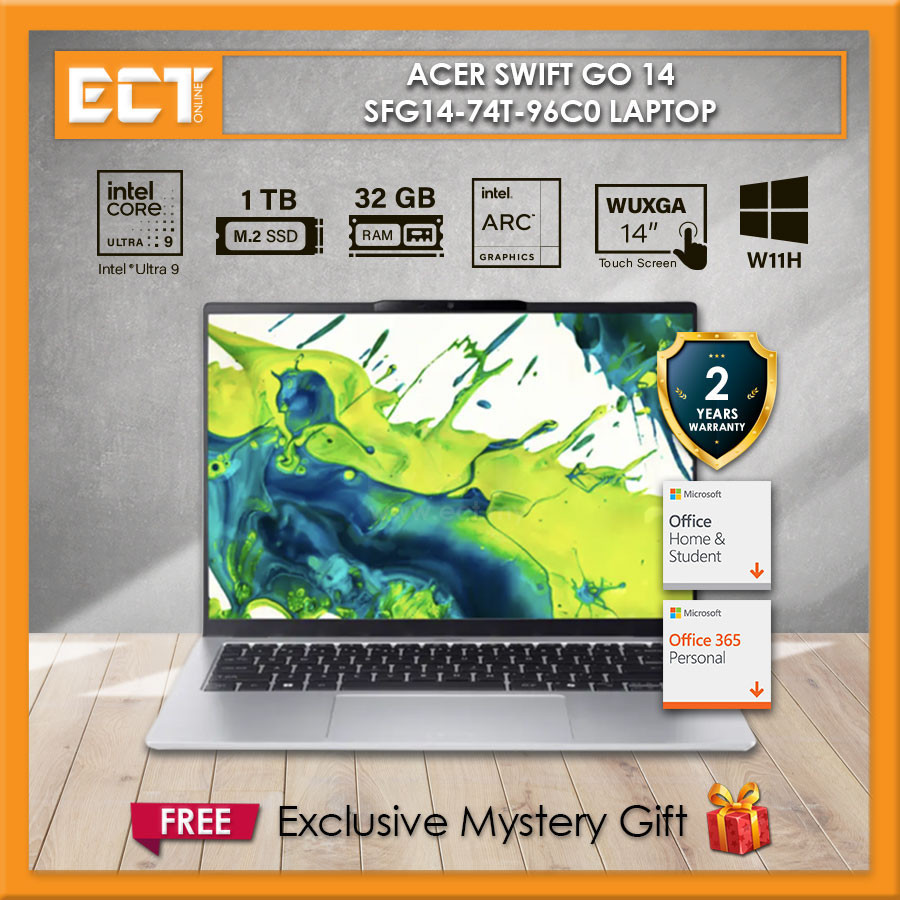 Acer Swift Go 14 SFG14-74T-96C0 Laptop (CU9-285H 5.4GHz,1TB PCIe SSD ...
