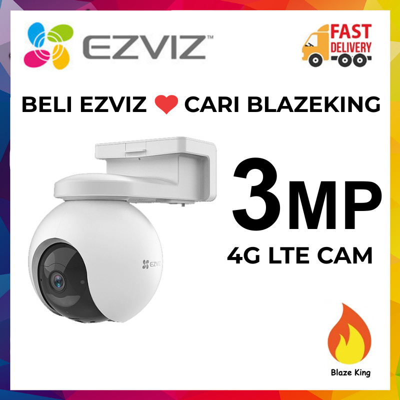 Ezviz EB8 4G LTE Solar Power USB Type-C Battery Powered Rechargeable 2k ...