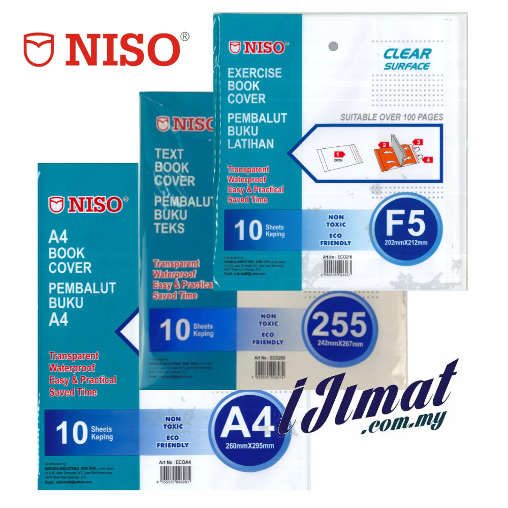 Niso Book Cover / Self Adhesive Book Cover / Pembalut Buku Pelekat ...