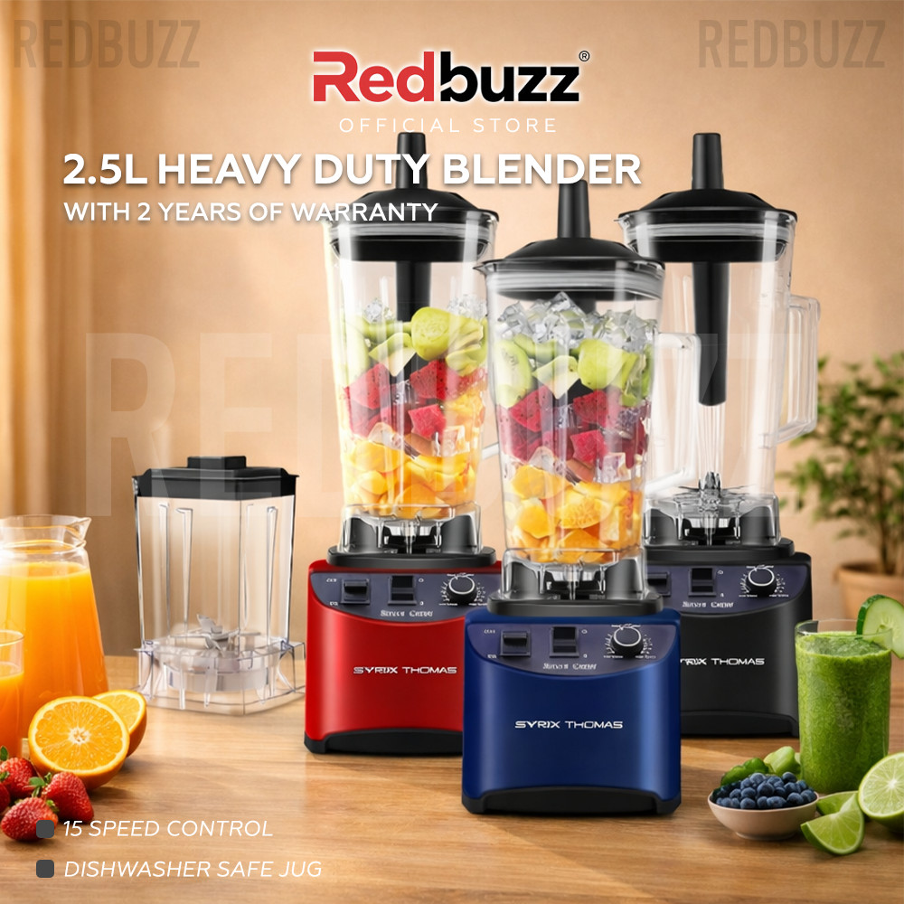 REDBUZZ Heavy Duty High Speed Blender 2.5L 5000W 50000Round/Min Ice ...
