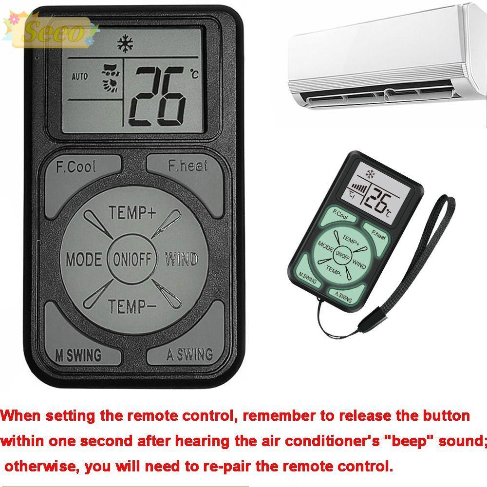 SEEO Air Conditioner Remote Control, Mini With Fluorescent Buttons A/C ...
