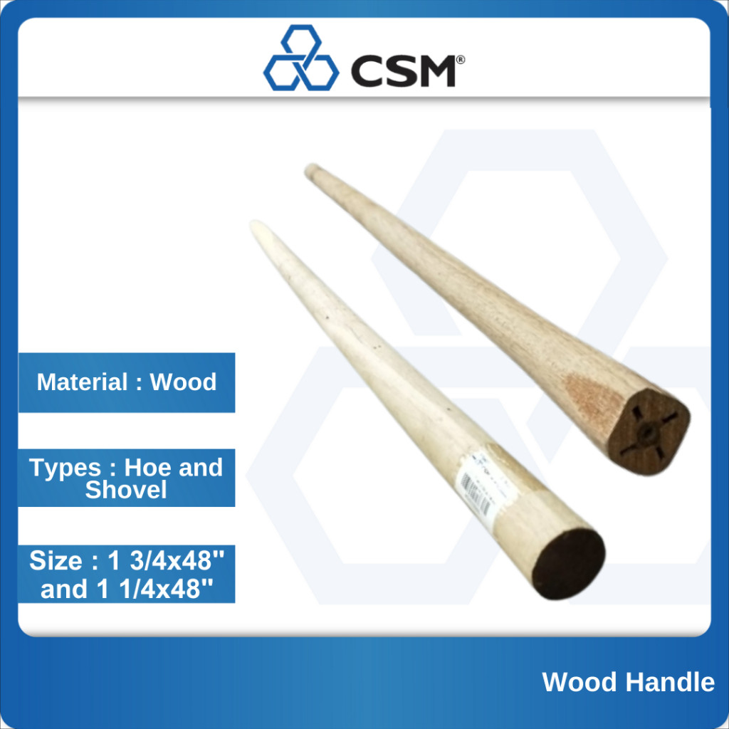 CSM 4 feet Wooden Hoe Shovel Stick Handle Only Kayu Batang Cangkul Wood ...