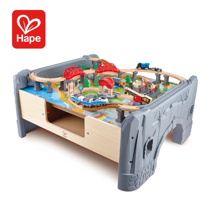 Hape 3766 Railway Train Table Set 70-Pieces | Shopee Malaysia