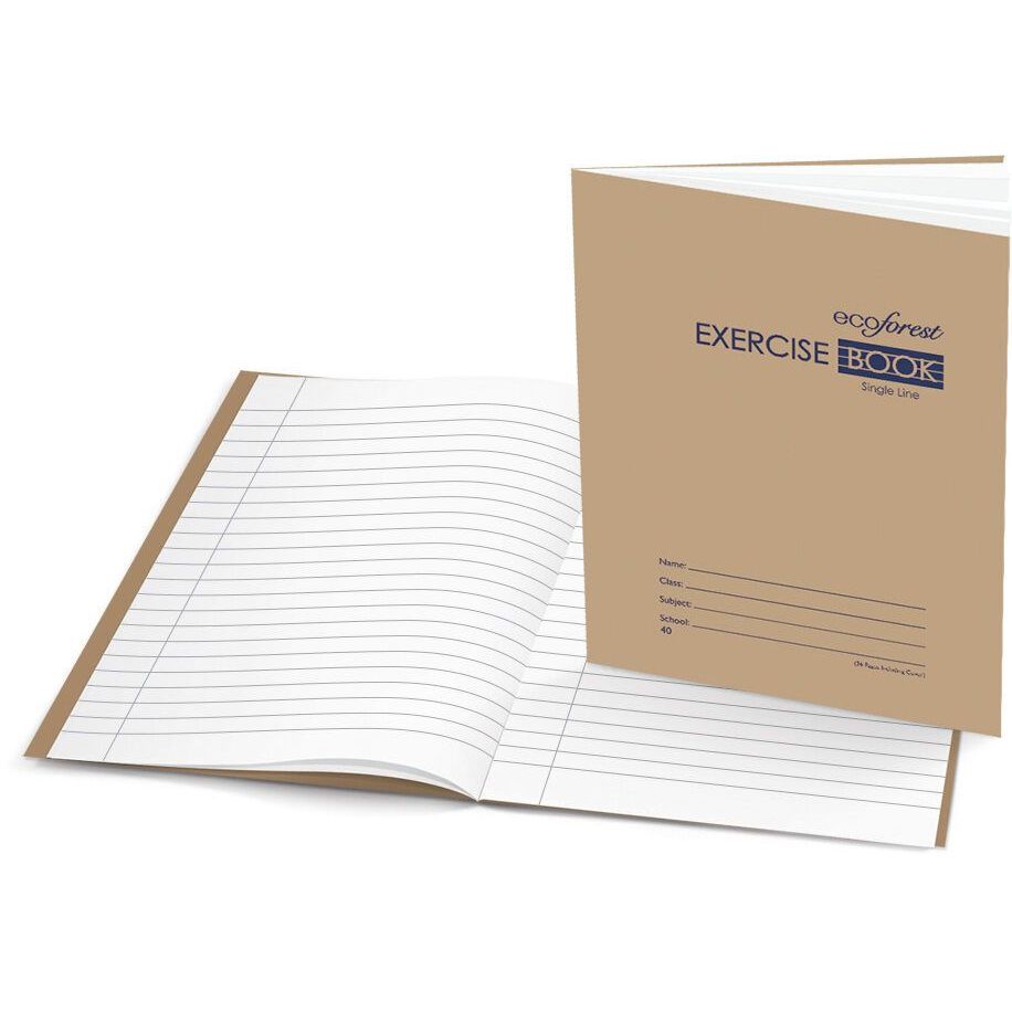 Campap EcoForest F5 50gsm Kraft Cover Exercise Book 80pg 120pg 200pg ...