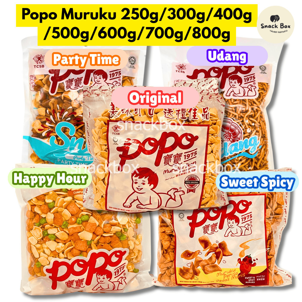 [HALAL] Popo Muruku Ikan Original / Sweet Spicy / Happy Hour 250g ...