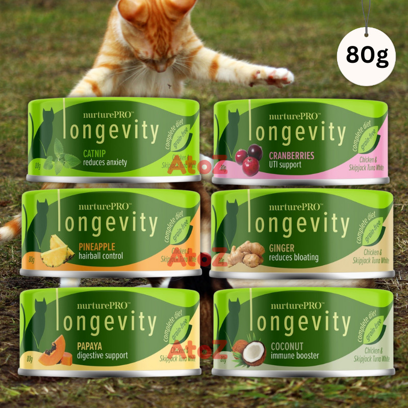 NurturePRO Longevity Cat - 6 Flavor can food 80g | Shopee Malaysia