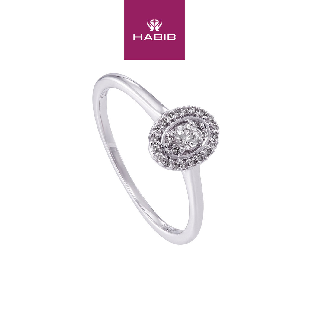 HABIB Diamond Ring in 375/9K White Gold 259671220(R) | Shopee Malaysia