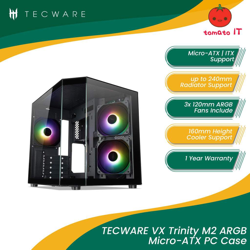 TECWARE VX Trinity M2 ARGB Micro-ATX PC Case | Shopee Malaysia